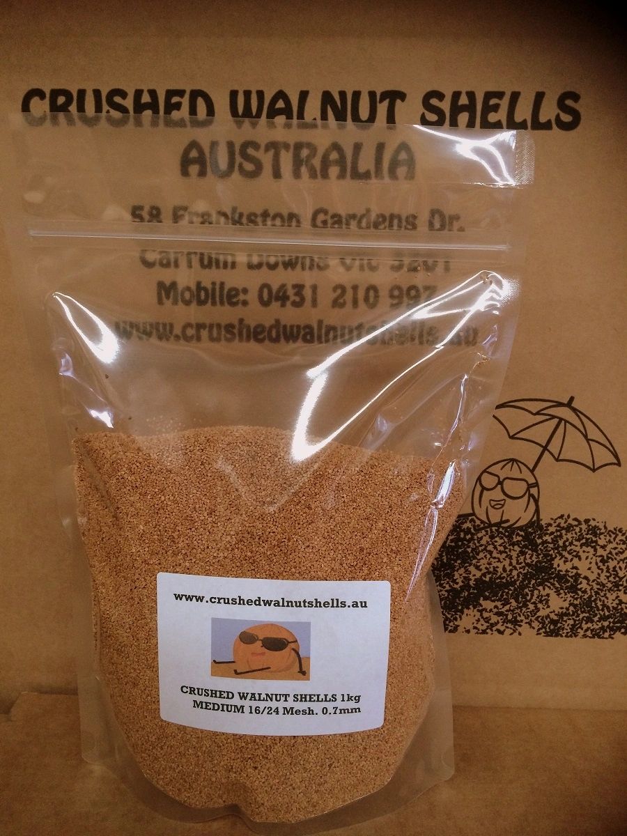 1kg $15 Medium Crushed Walnut Shells for Sandblasting, Craft, Pin Cushions